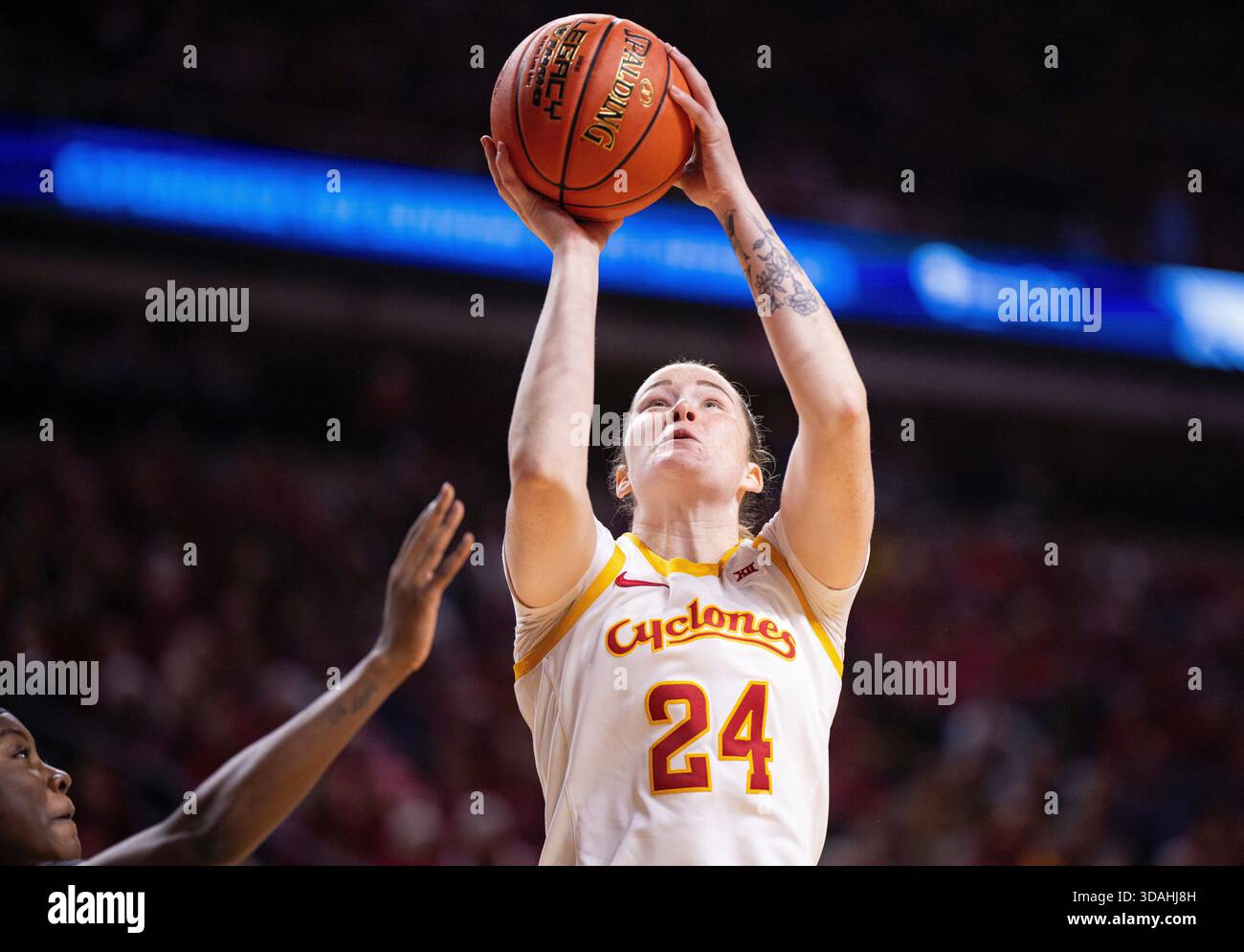 Iowa State forward Addy Brown (24) shoots the ball during an NCAA ...