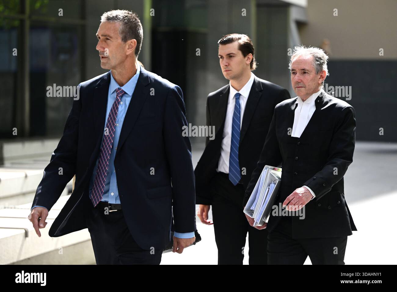 Stephen Silvagni (left) and Tom Silvagni (centre) arrive at the County ...
