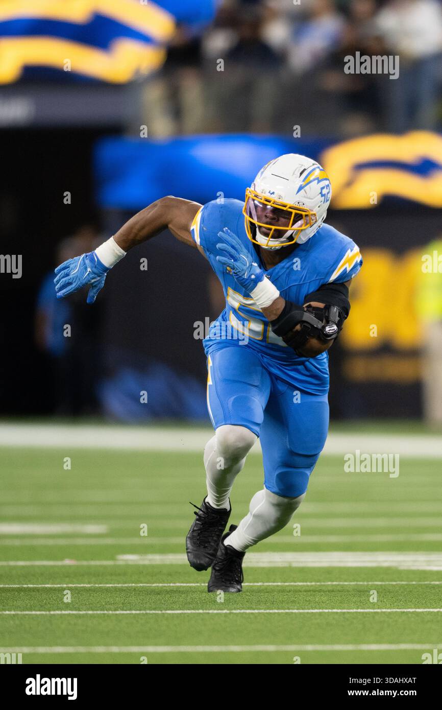 Los Angeles Chargers linebacker Khalil Mack (52) runs during an NFL ...