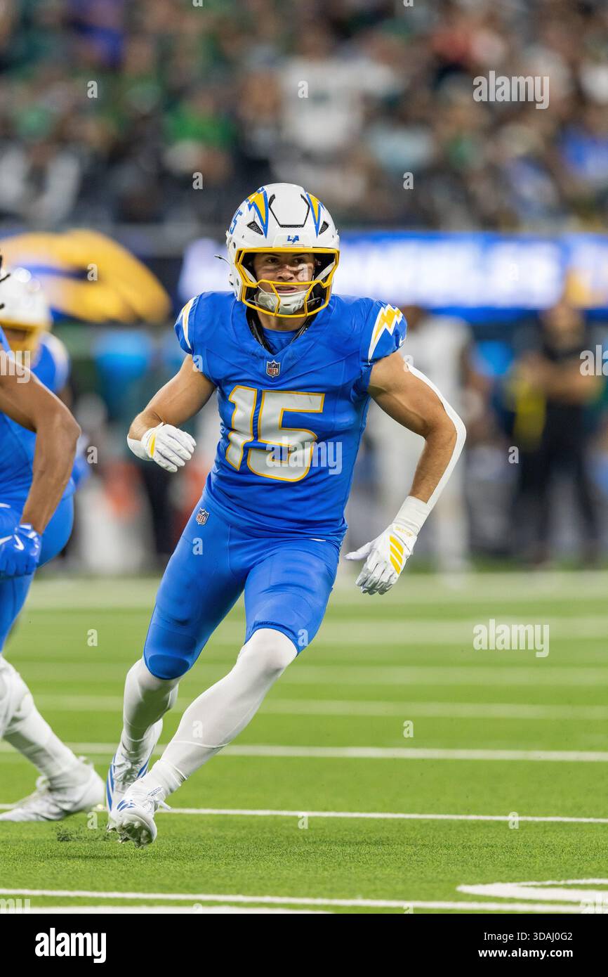 Los Angeles Chargers wide receiver Ladd McConkey (15) against the ...