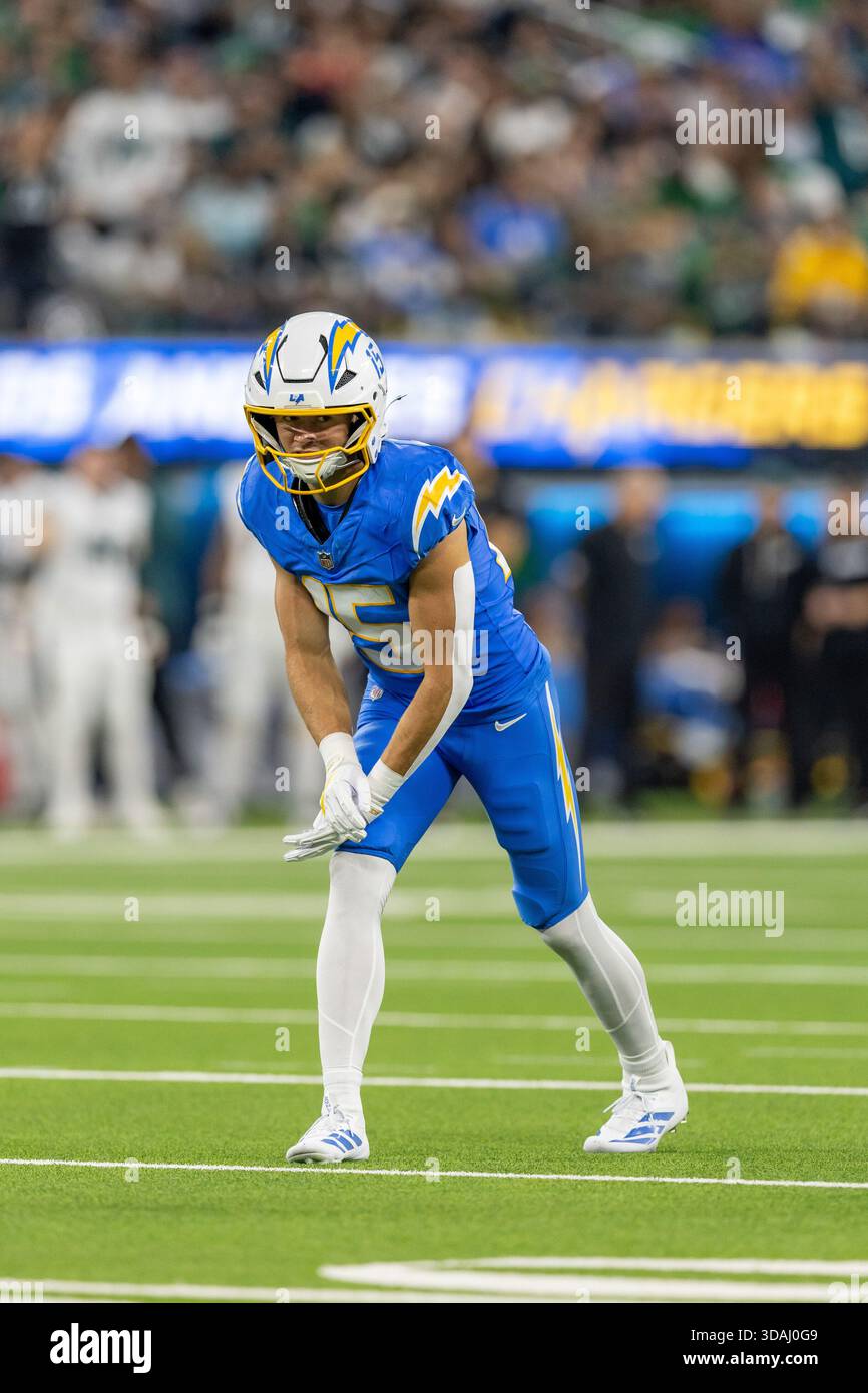 Los Angeles Chargers wide receiver Ladd McConkey (15) against the ...