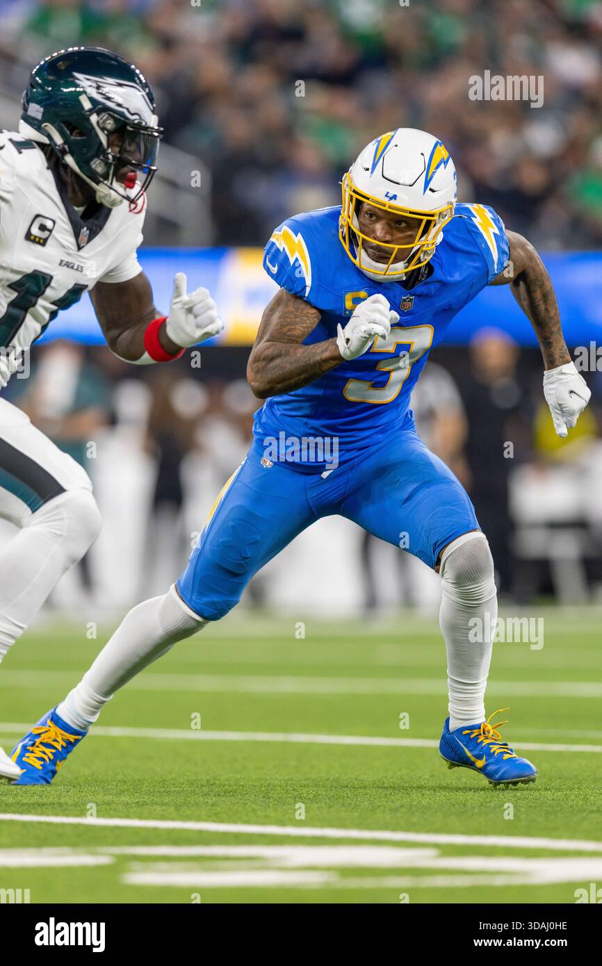 Los Angeles Chargers safety Derwin James, Jr. (3) against the ...
