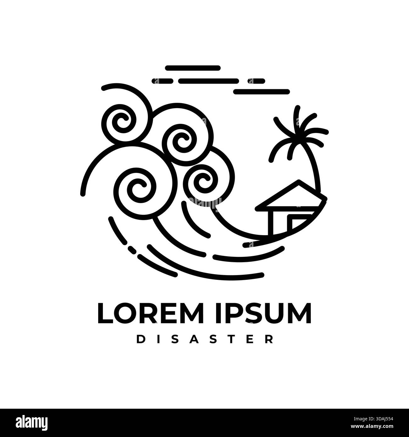 Damage house storm tree Cut Out Stock Images & Pictures - Alamy