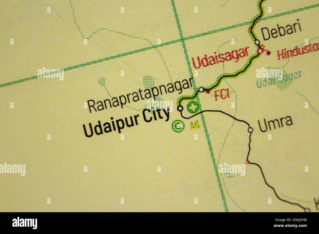 Udaipur City - India Railways junction schematic transport map train ...