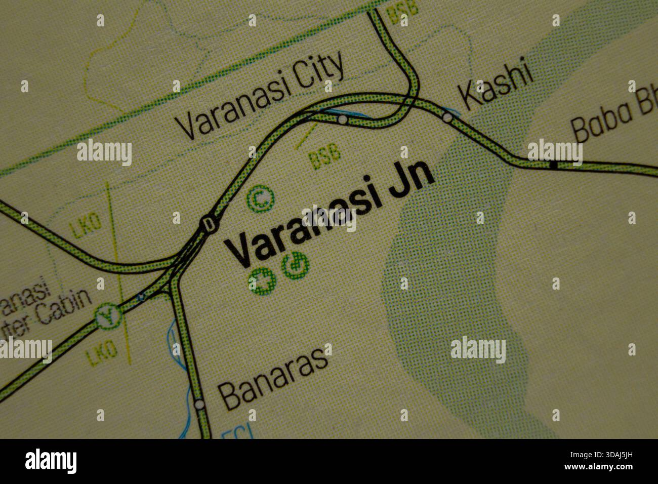Indian map varanasi india hi-res stock photography and images - Alamy