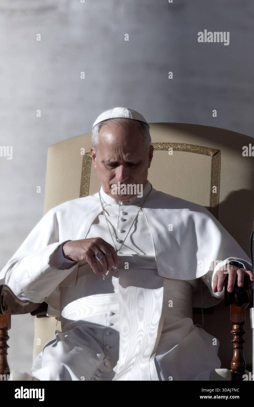 Pope Leo XIV leads his weekly general audience in St. Peter's square at ...