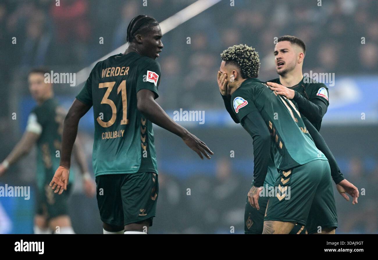 2:2 Goal, celebration, from the left Karim Coulibaly, goal scorer ...