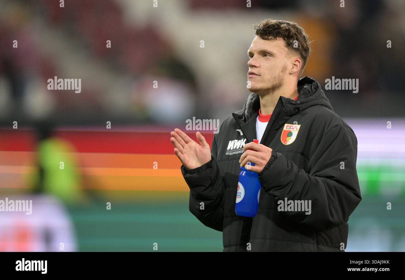 Final celebration, Robin Fellhauer (FC Augsburg) FC Augsburg, December ...
