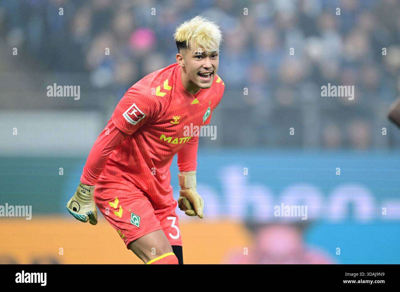 Goalkeeper Mio Backhaus (Bremen) Hamburg, December 7, 2025, Soccer ...