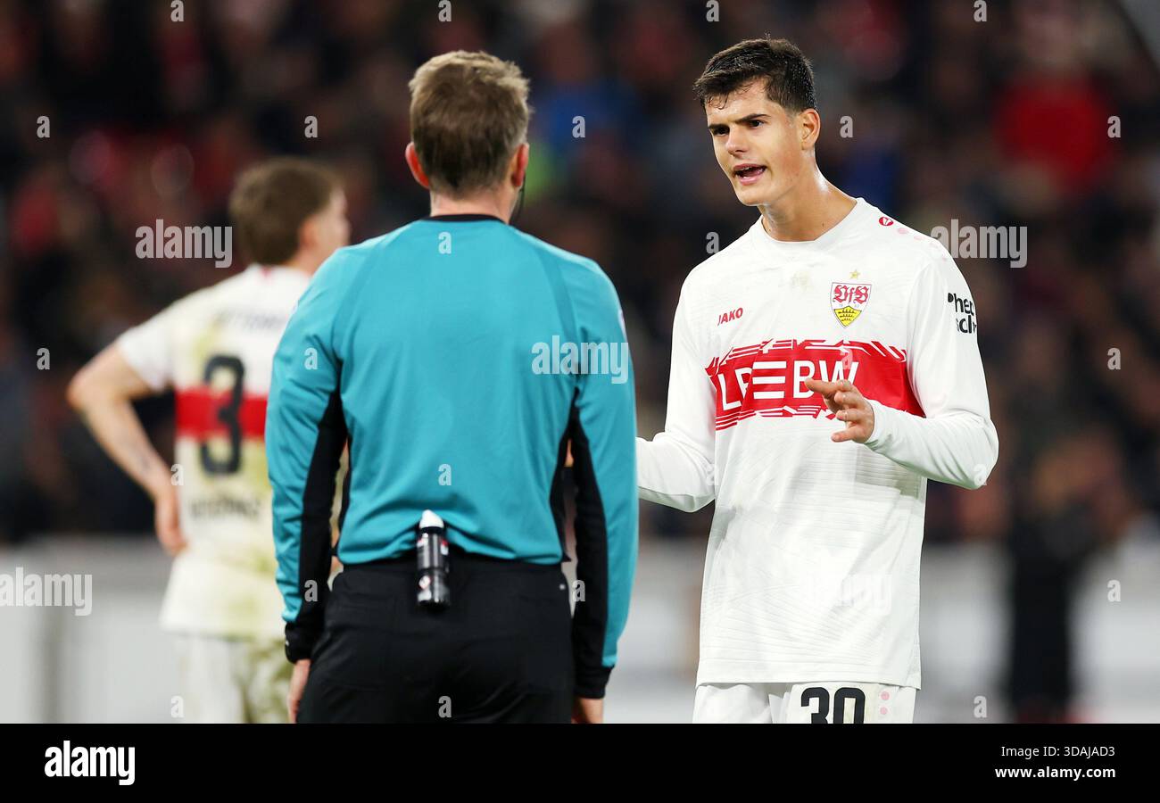 Left to right: referee Tobias Stieler, Chema Andres (Jose Maria Andres ...