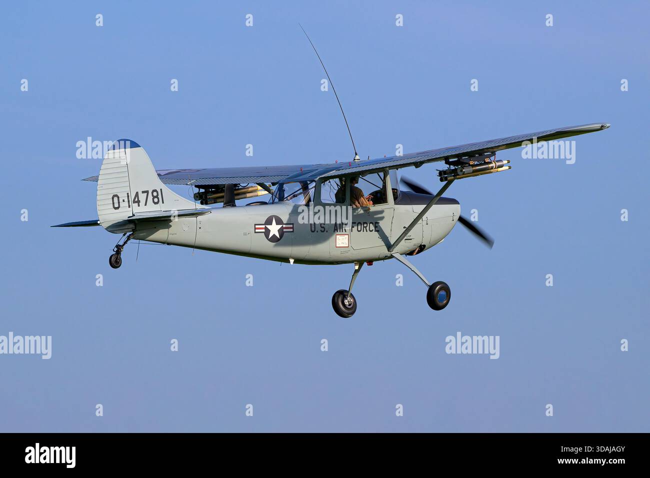 Cessna O1 Bird Dog spotter and observation aircraft of the USAF Stock ...