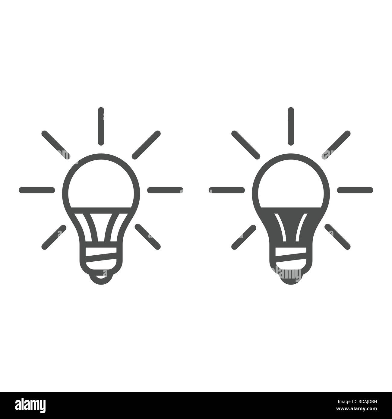 Idea line solid icon Black and White Stock Photos & Images - Alamy