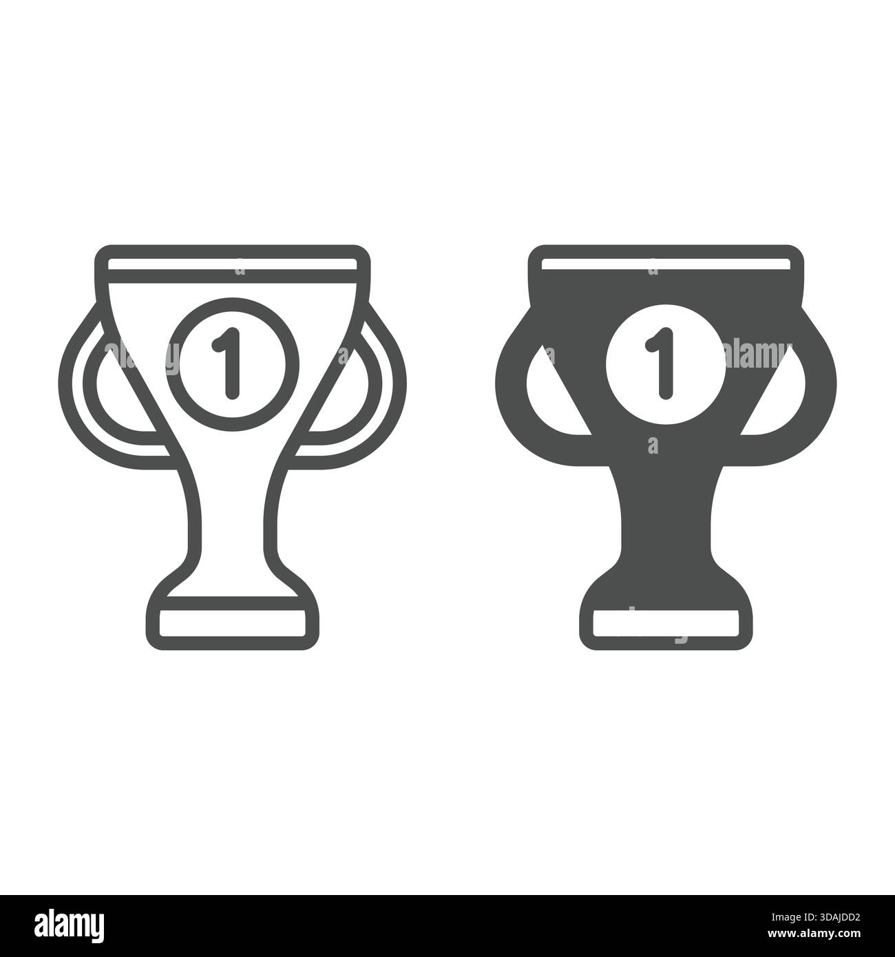 Award line solid icon Black and White Stock Photos & Images - Alamy