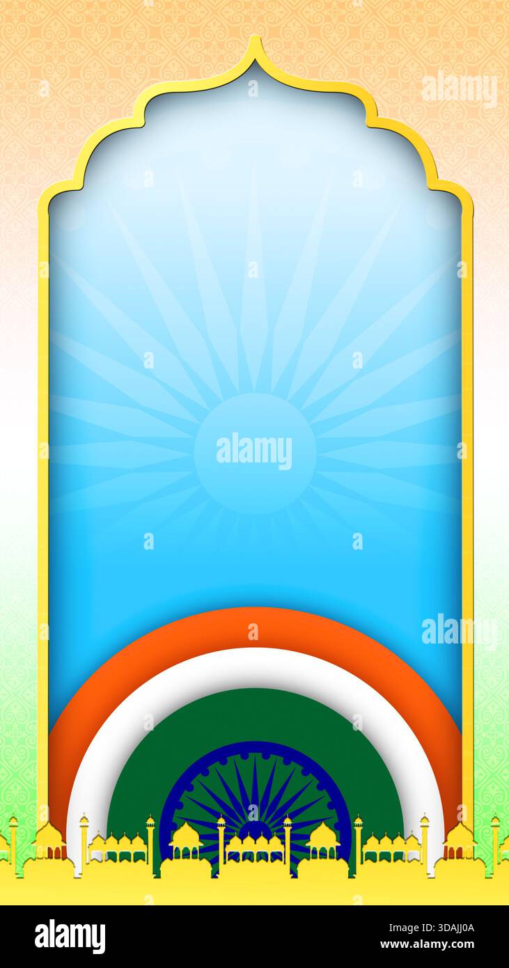 Indian cultural frame ashoka chakra hi-res stock photography and images ...