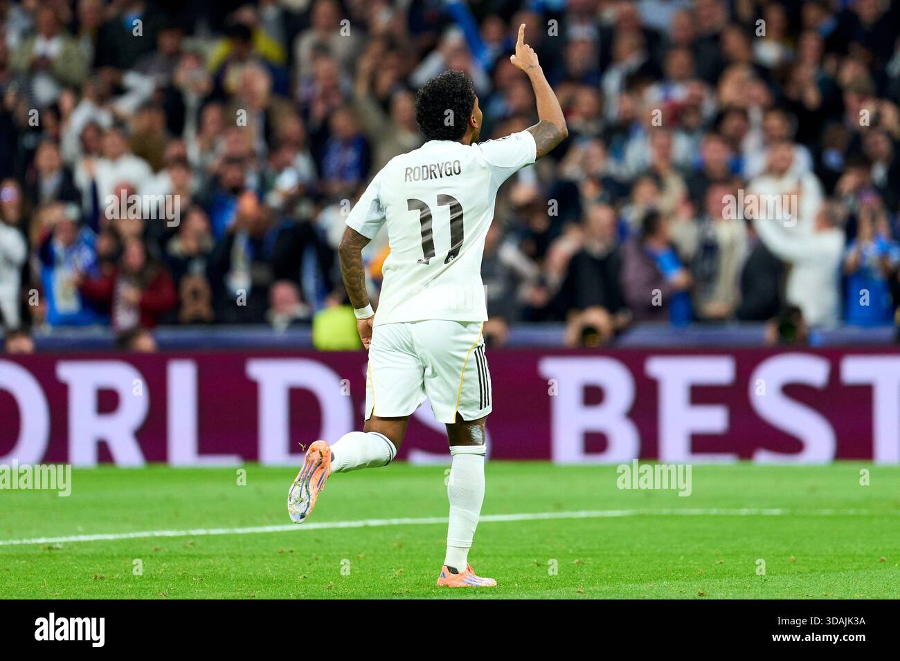 Rodrygo of Real Madrid CF celebrates his goal during the UEFA CHAMPIONS ...