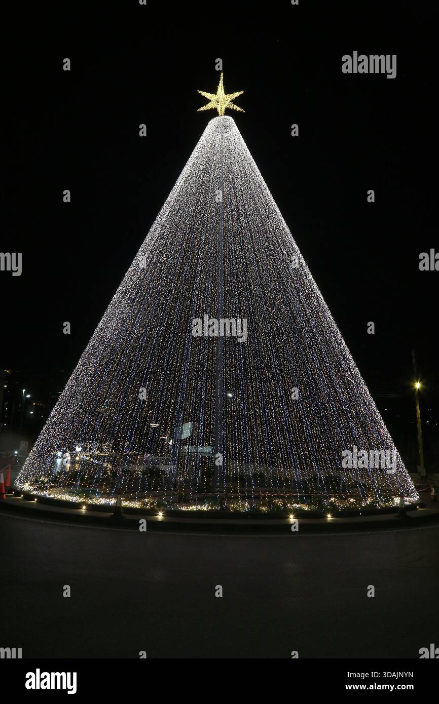 **NO LIBRI** Lebanon, Beirut, 2025/12/10.nativity scene with lighting ...