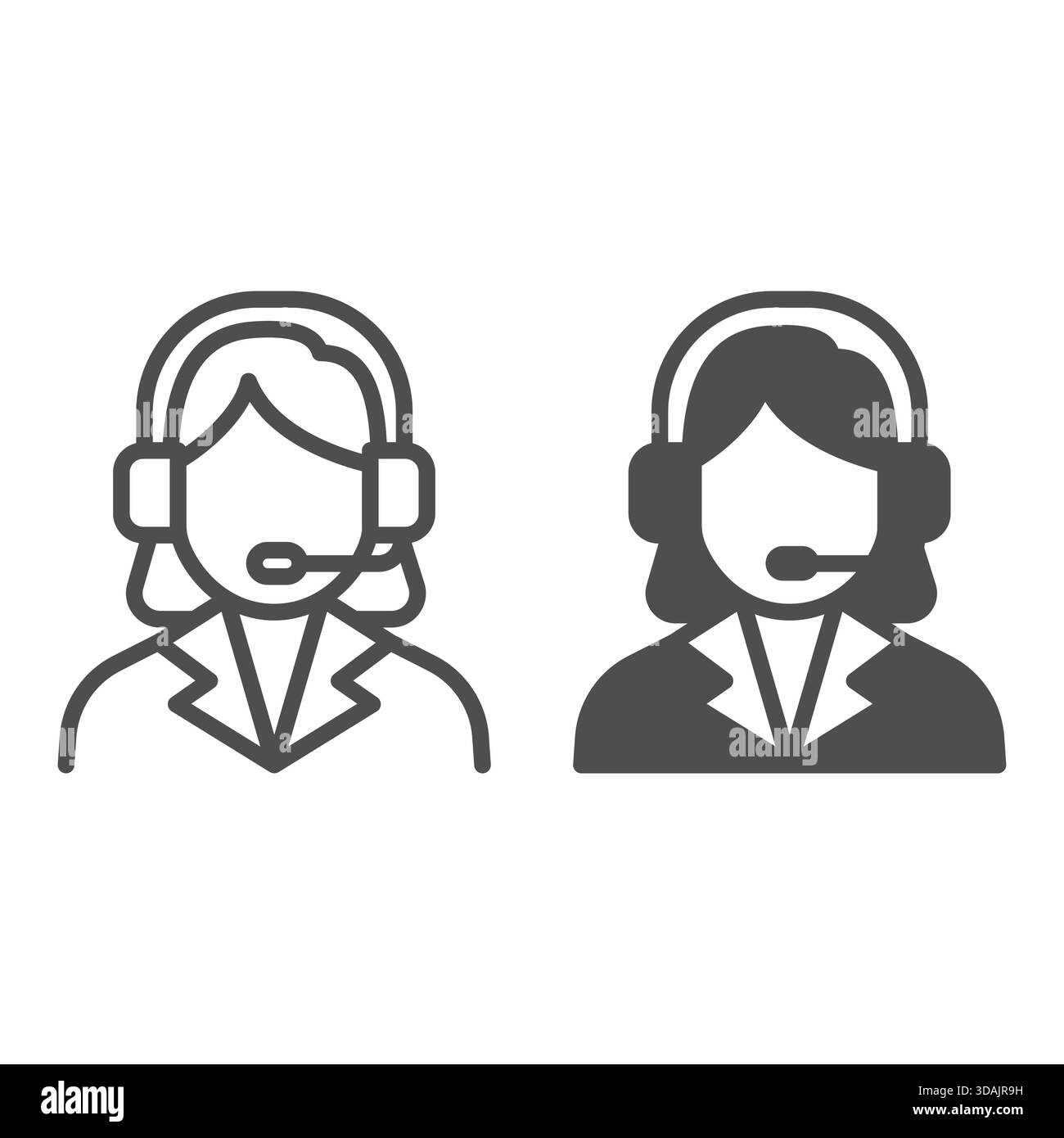 Representative operator assistance Black and White Stock Photos ...