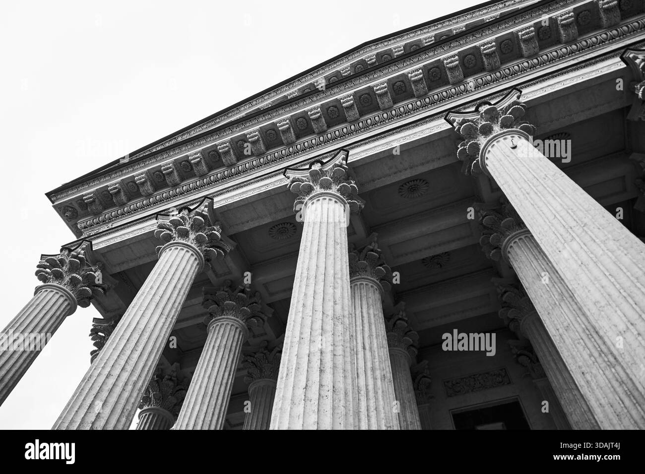 Stone masonry elevation facade Black and White Stock Photos & Images ...