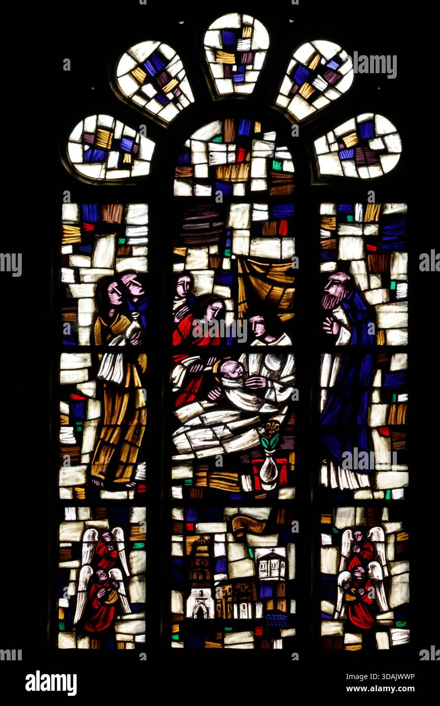 Basilica nativity stained glass hi-res stock photography and images - Alamy