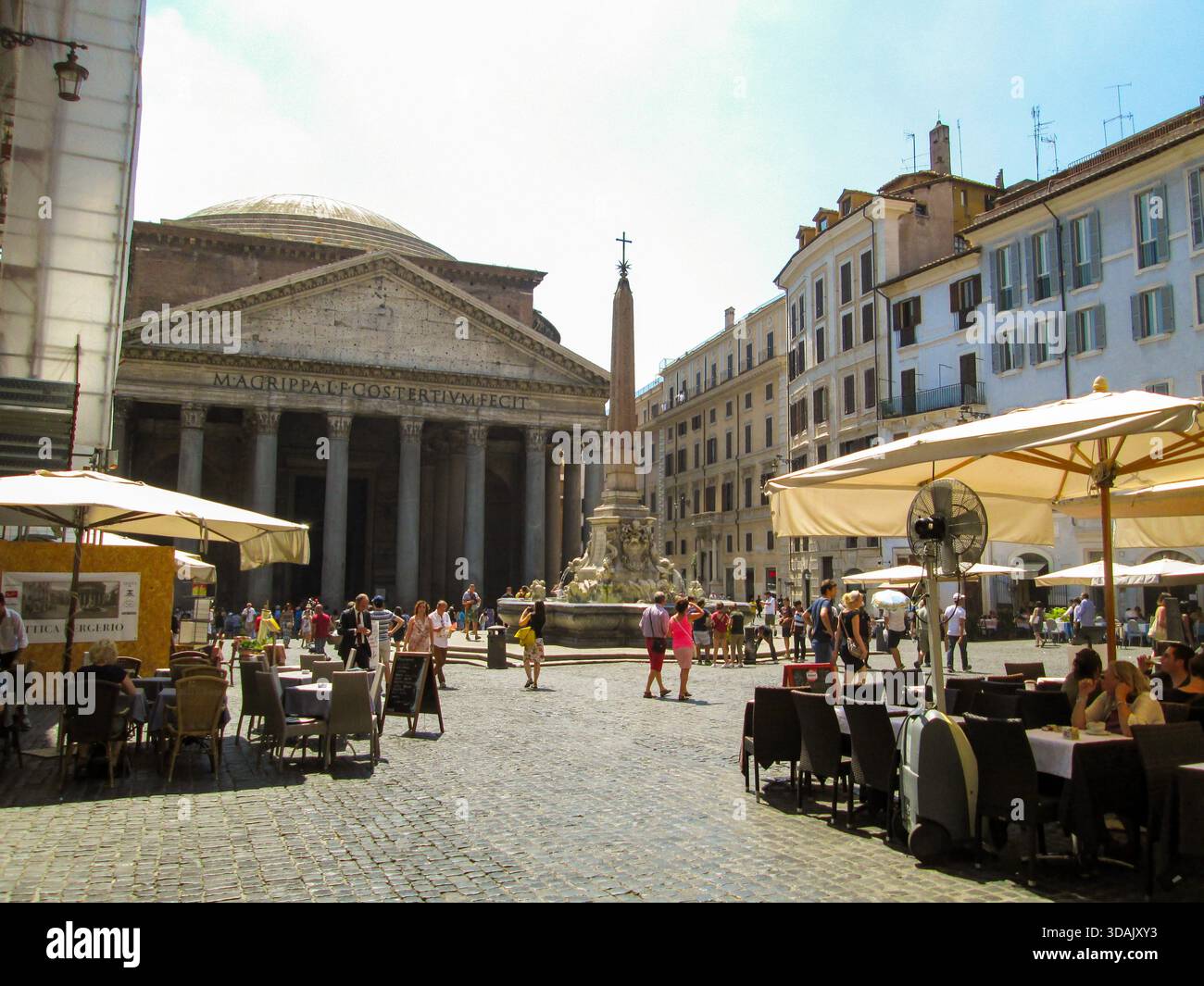 Visitors gather outside the Pantheon in Rome, Italy, one of the best ...