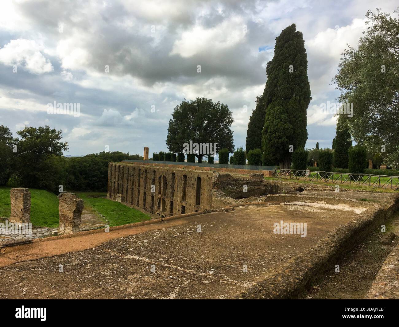 Ancient ruins of Hadrian’s (Hadrians) Palace Villa in Tivoli, near Rome ...