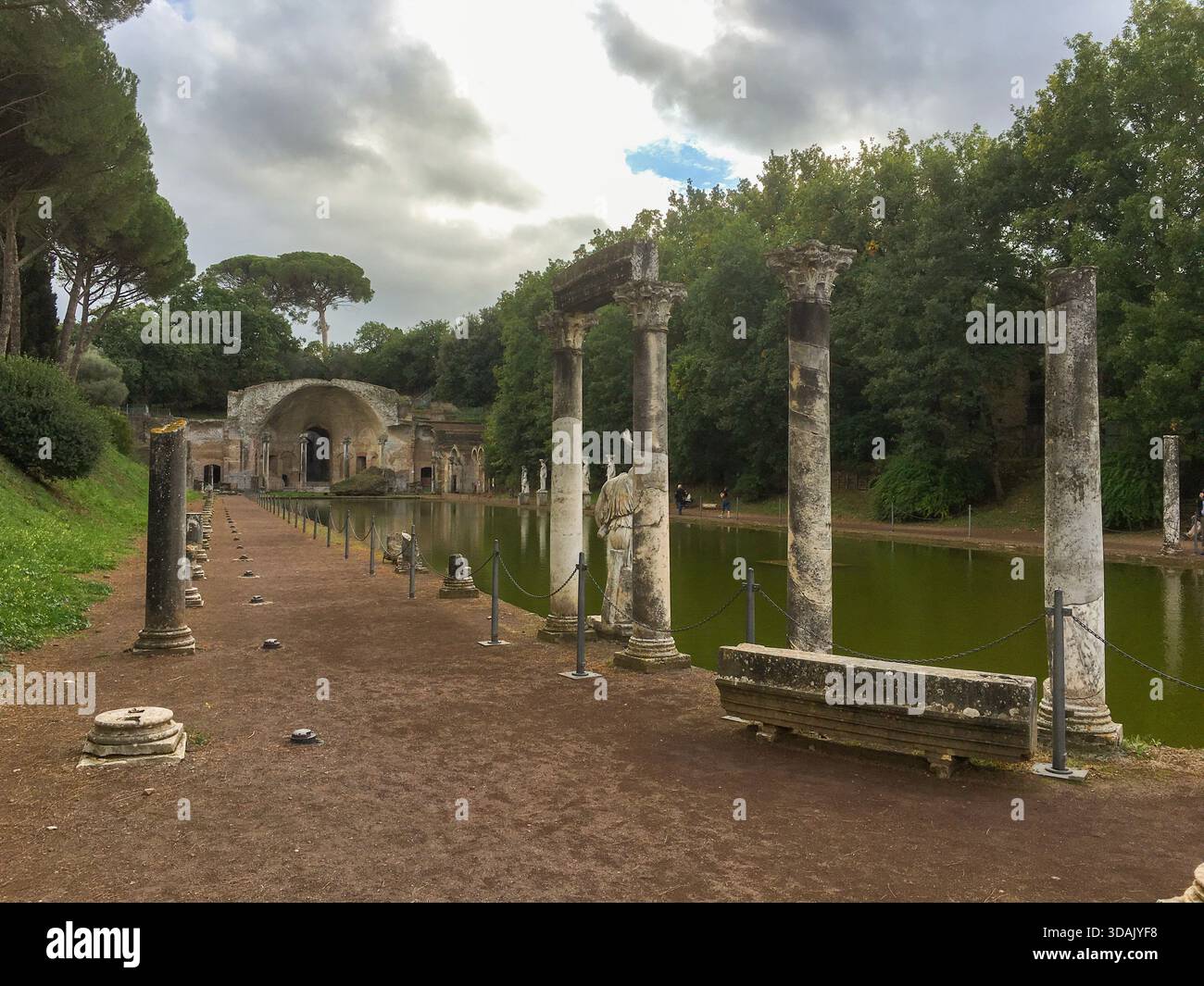 Ancient ruins of Hadrian’s (Hadrians) Palace Villa in Tivoli, near Rome ...