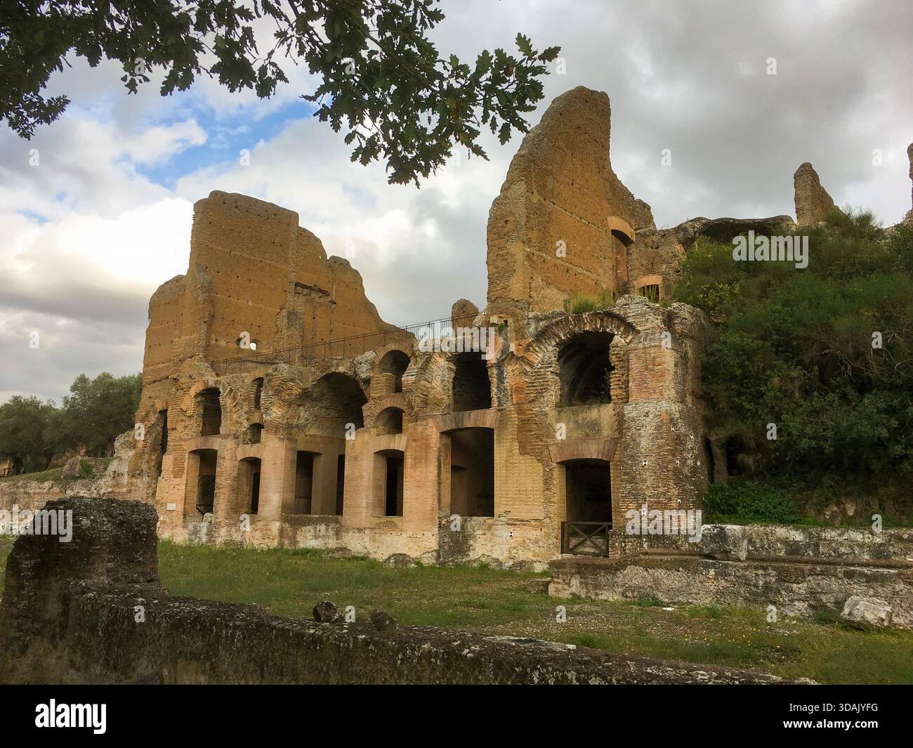 Ancient ruins of Hadrian’s (Hadrians) Palace Villa in Tivoli, near Rome ...