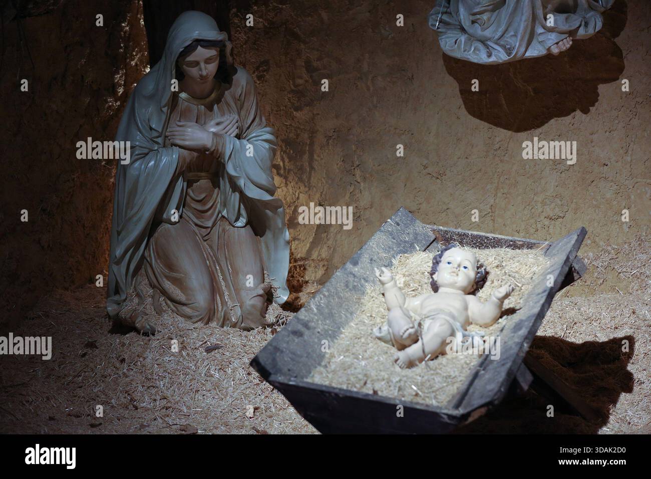 **NO LIBRI** Lebanon, Beirut, 2025/12/10.Nativity scene with lighting ...