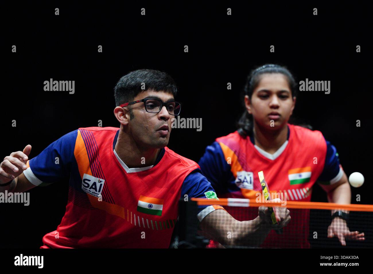 Manush Shah(L) and Diya Chitale, the Indonesia table tennis player ...