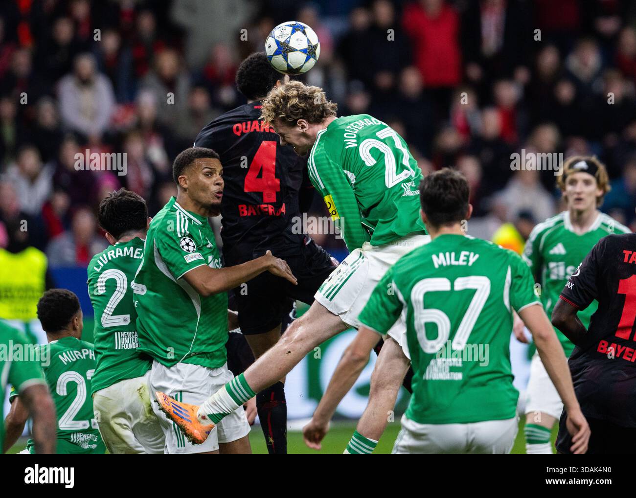 Leverkusen, Bayarena, 10.12.2025: Jarell Quansah of Leverkusen ...