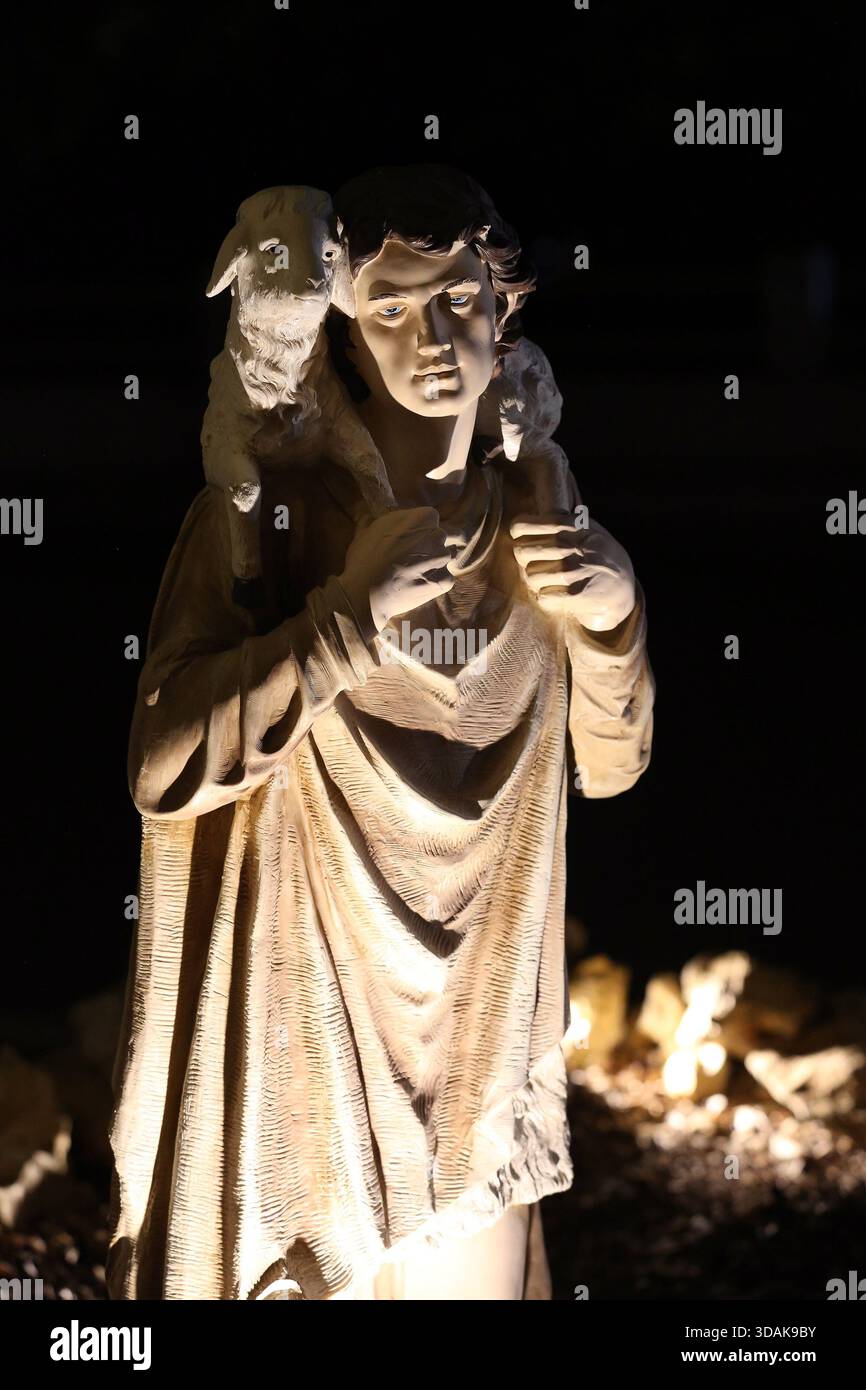 **NO LIBRI** Lebanon, Beirut, 2025/12/10.Nativity scene with lighting ...