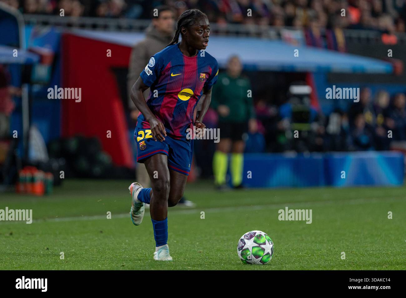 Aïcha Camara (23 FC Barcelona) driving the ball during the UEFA Women's ...