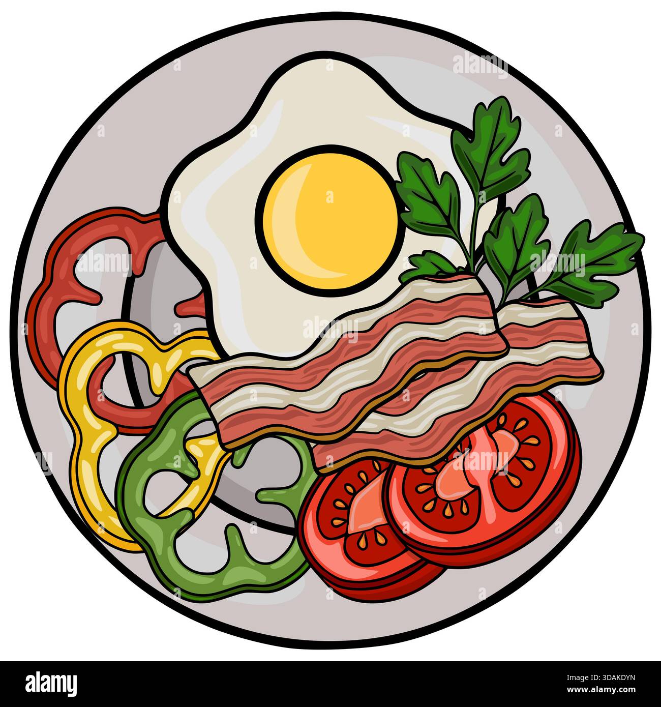 Garnish on the side Stock Vector Images - Alamy