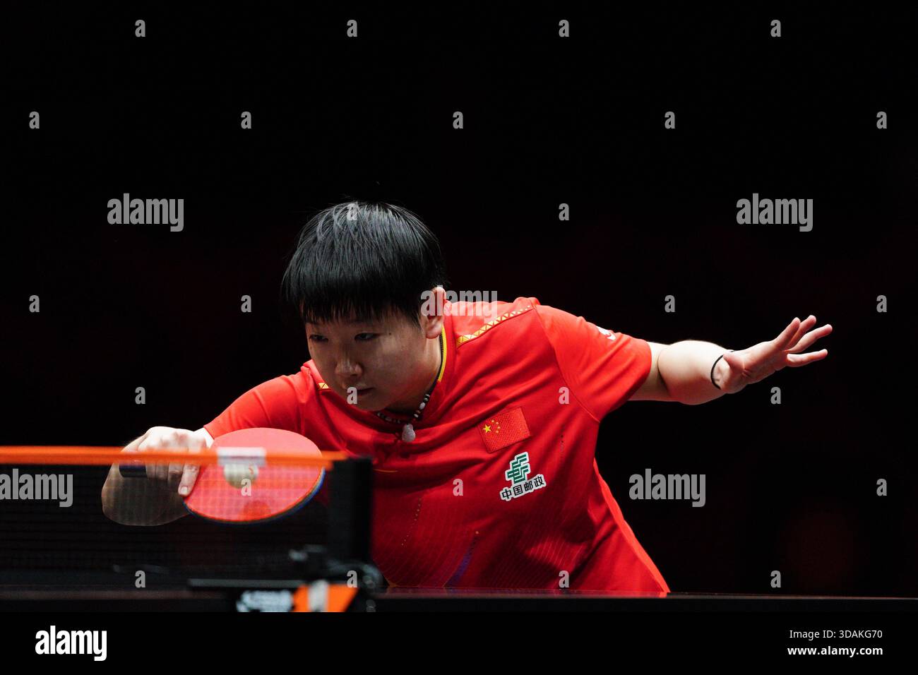 Sun Yingsha, a Chinese table tennis player during the game at WTT ...