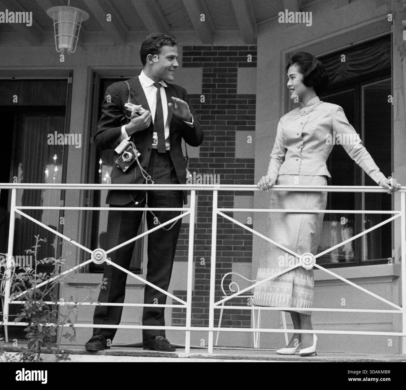 SWITZERLAND. At Lake Geneva. near Lausanne. 1960. Queen of Thailand ...