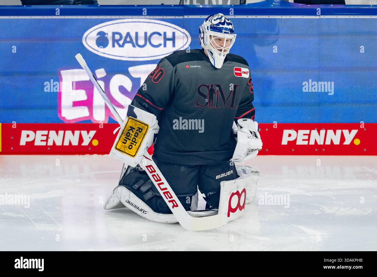 Janne Juvonen (Goalkeeper, Koelner Haie, #30) during warmup GER, EHC ...
