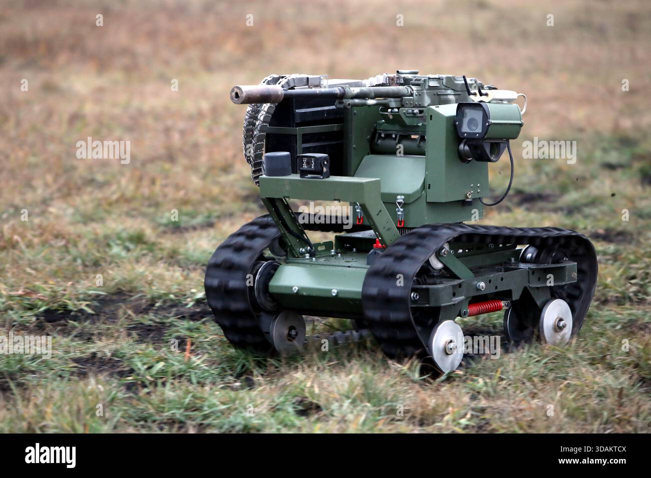 A weapon is mounted on the Lehit ground robotic system, developed by ...