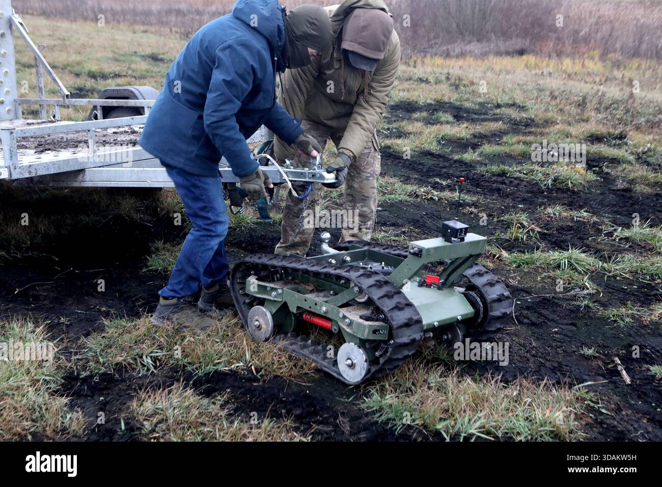 Servicemen participate in a demonstration of the Lehit ground robotic ...