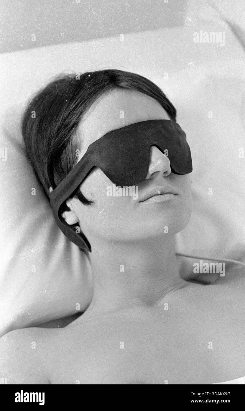 Sleep therapy mask Black and White Stock Photos & Images - Alamy