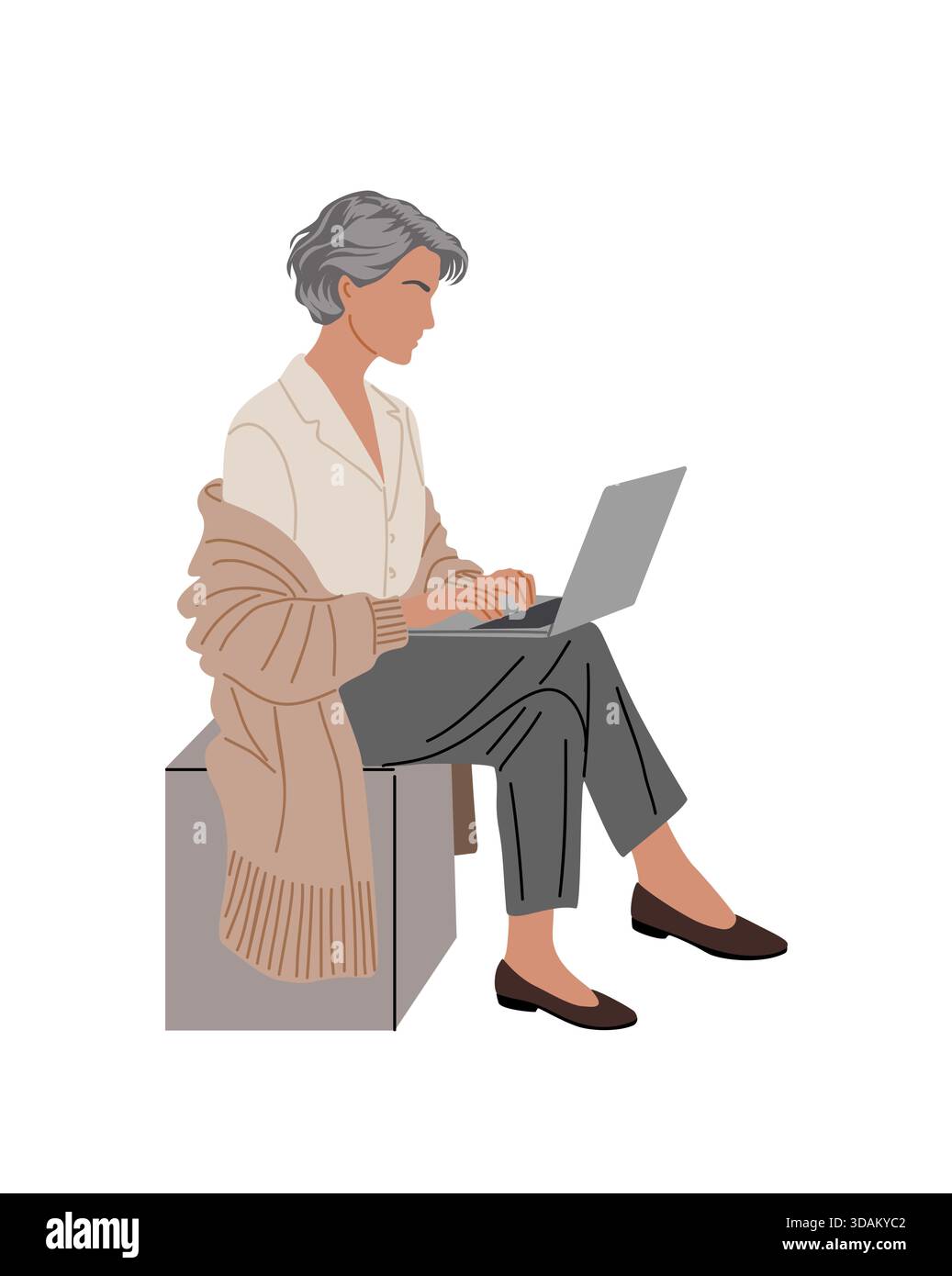 Typing people Stock Vector Images - Alamy