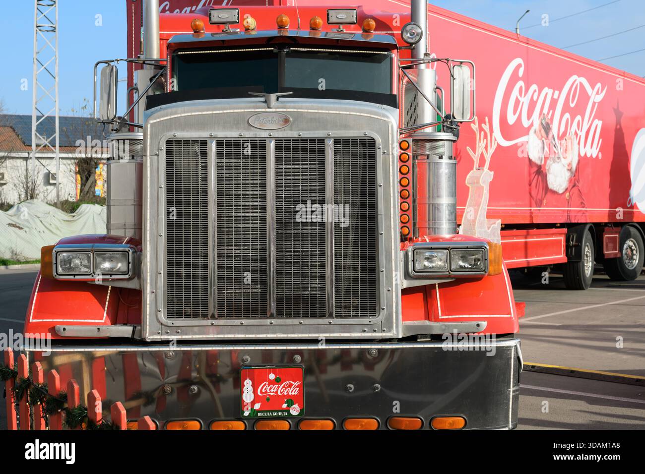 12/11/2025 - Ruse, Bulgaria: The Coca-Cola Christmas truck is shown ...