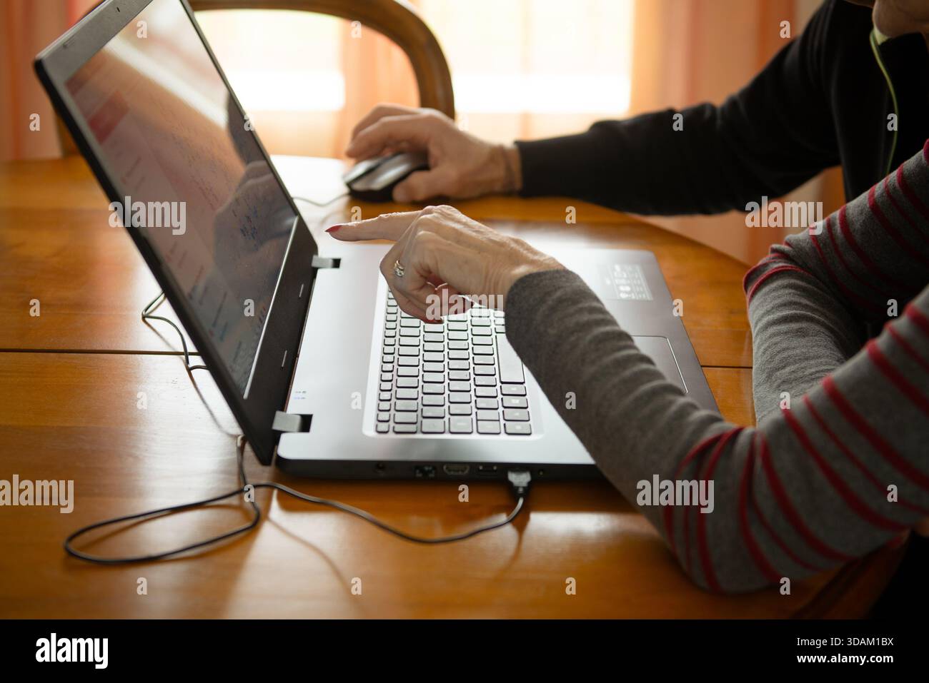 Elderly couple checks laptop hi-res stock photography and images - Alamy