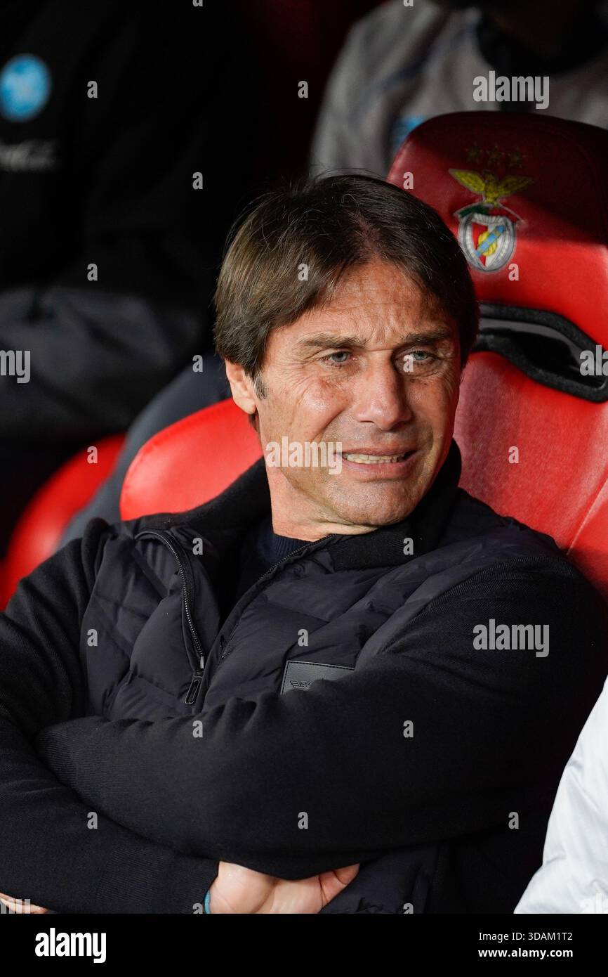 Antonio Conte, SSC Napoli Coach, in action during UEFA Champions League ...