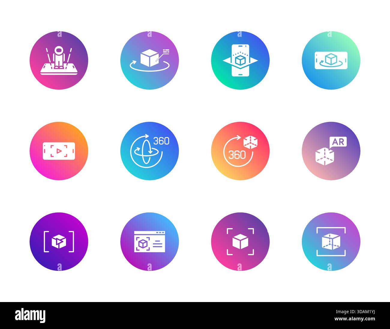 Ar reality symbol vector Cut Out Stock Images & Pictures - Alamy