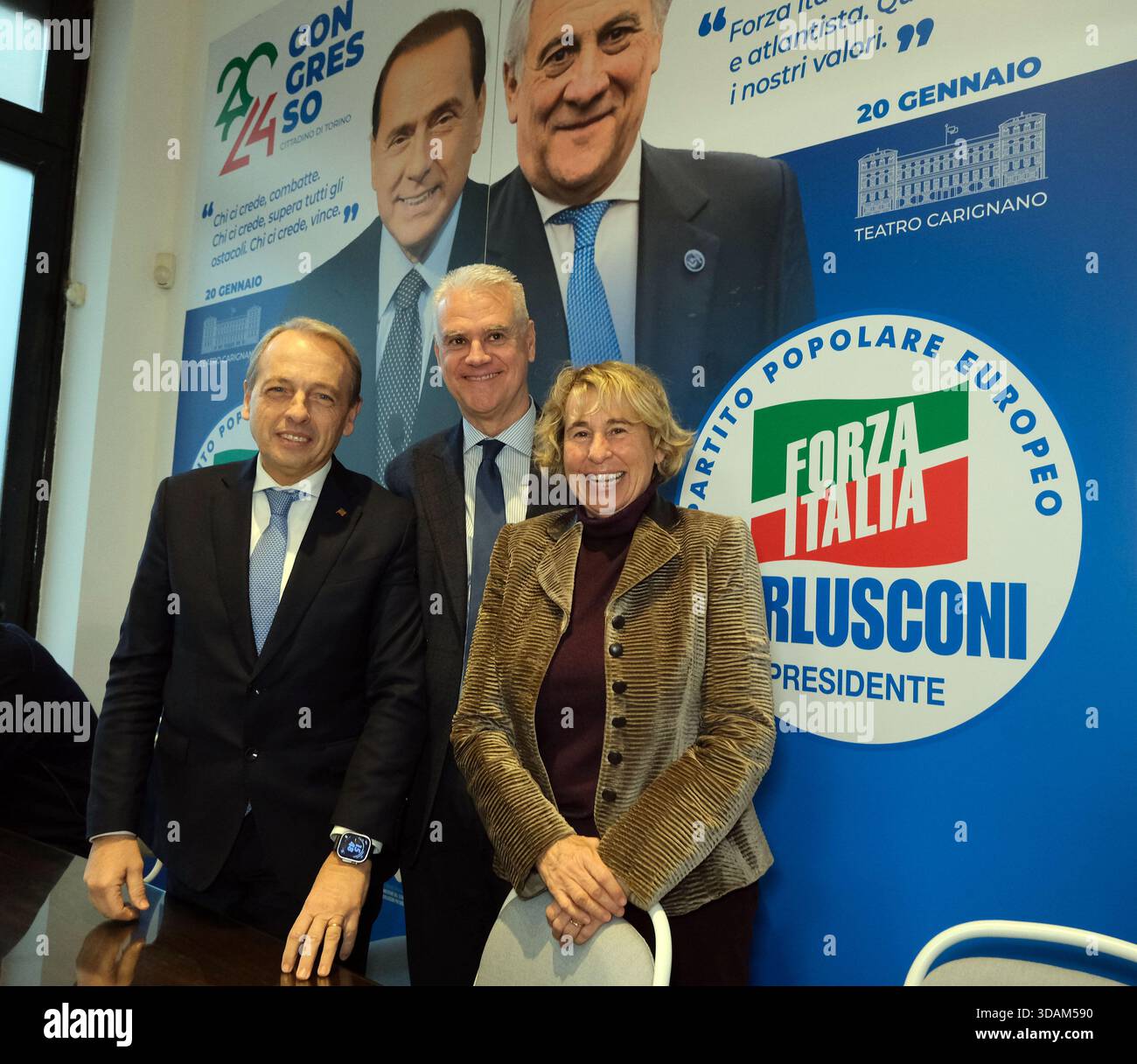 Turin press conference at the Forza Italia headquarters, Stefania Craxi ...