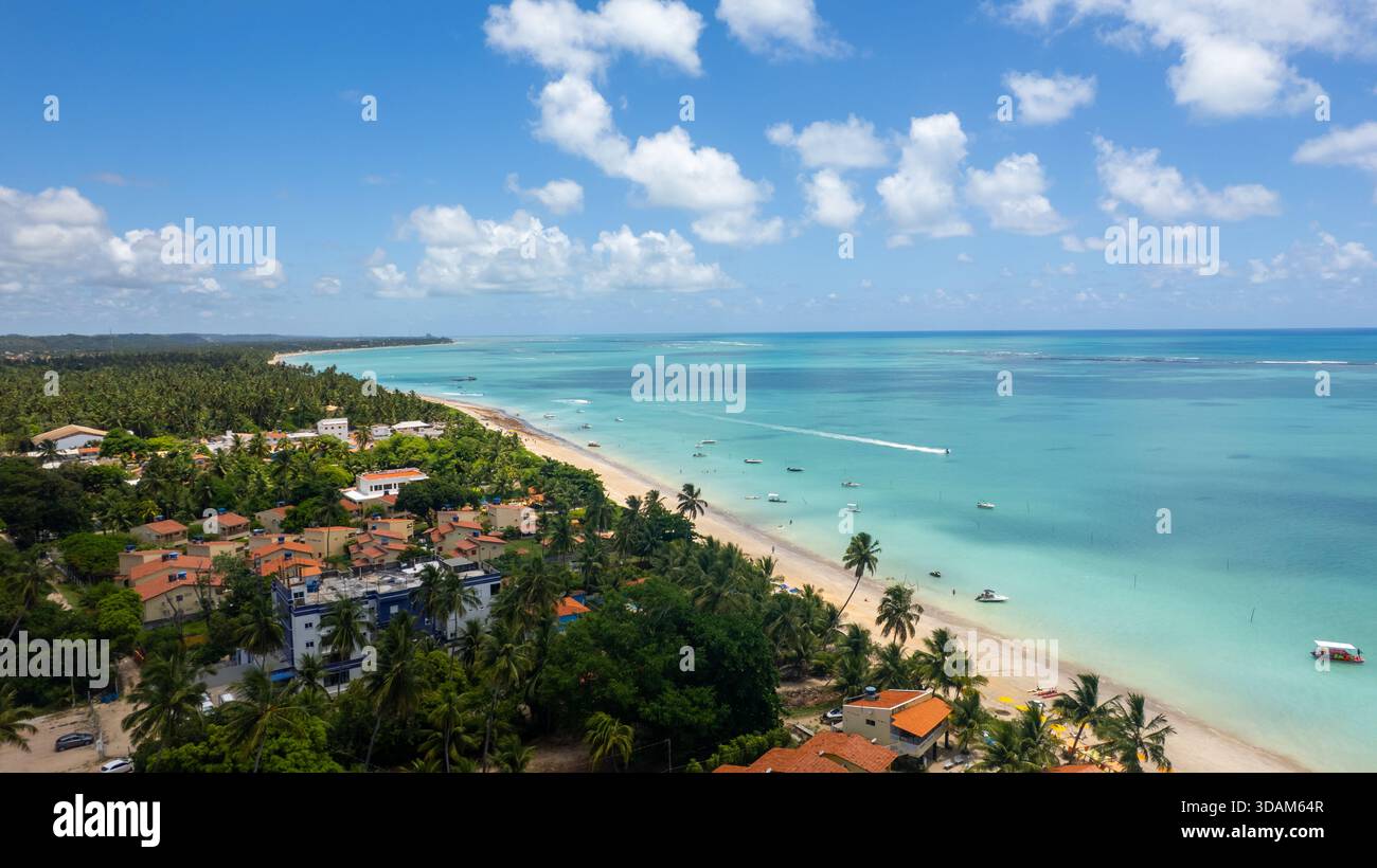 Maragogi, Alagoas, Brazil. Aerial photo of Maragogi’s beach and sea ...
