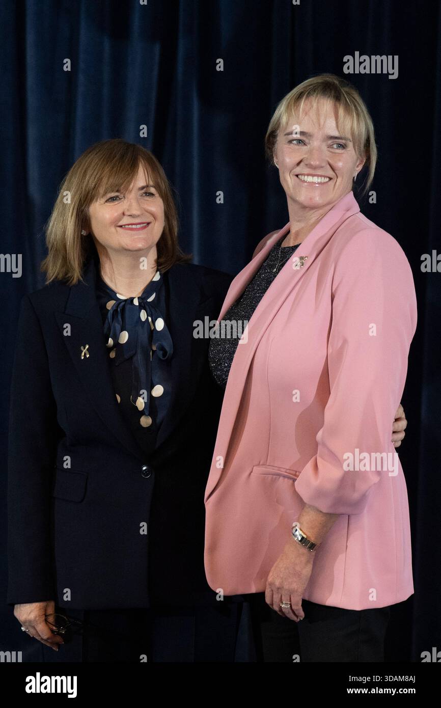 Nurse Sandie Peggie (right) with her solicitor Margaret Gribbon during ...