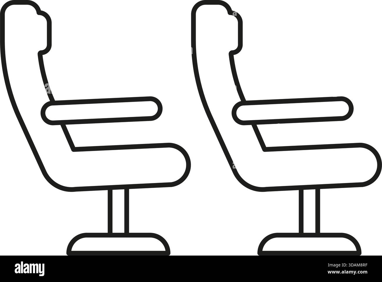 Airline seat arrangement Cut Out Stock Images & Pictures - Alamy