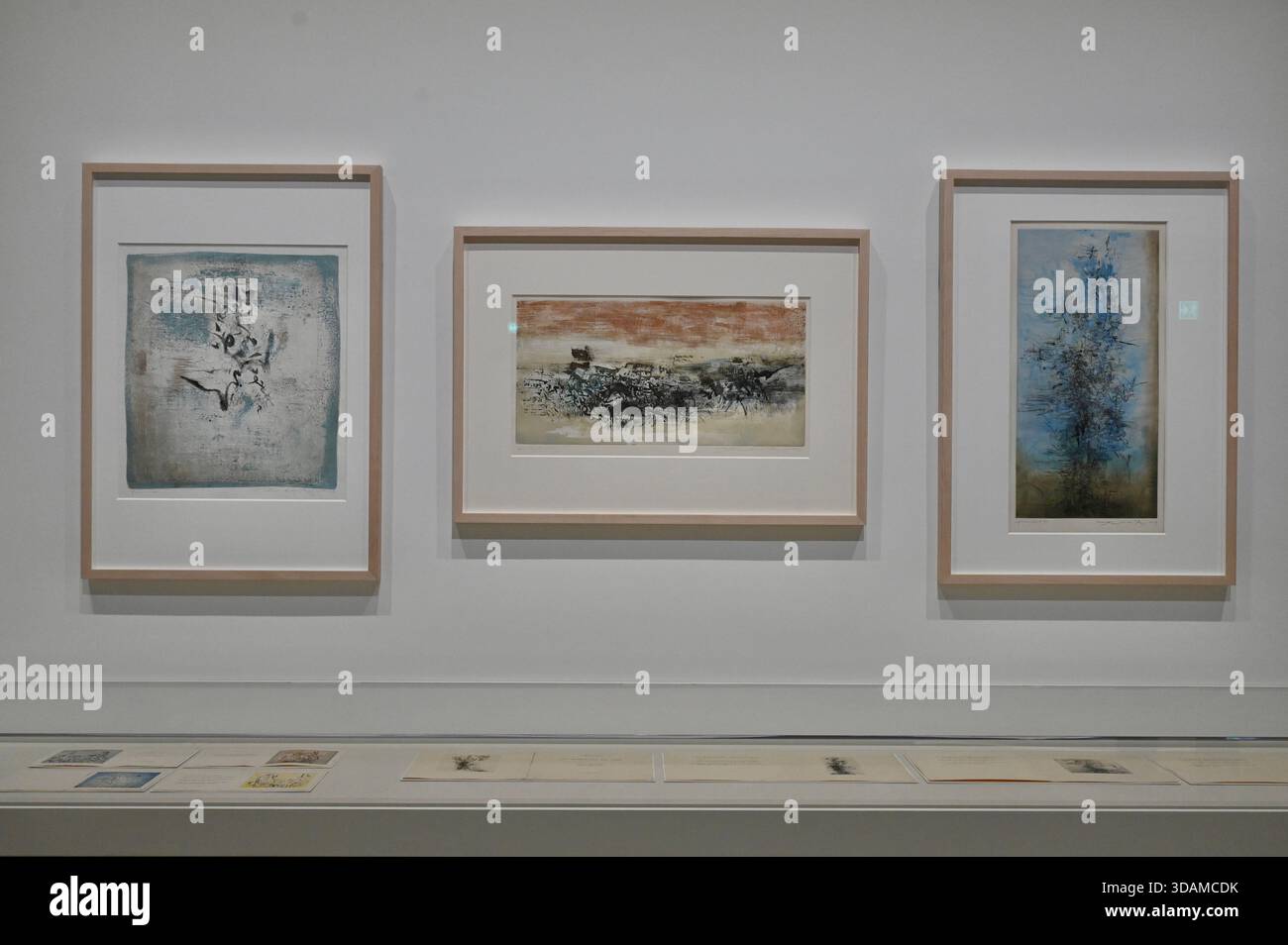 A general view showing the artwork of painter Zao Wou-Ki, display at ...