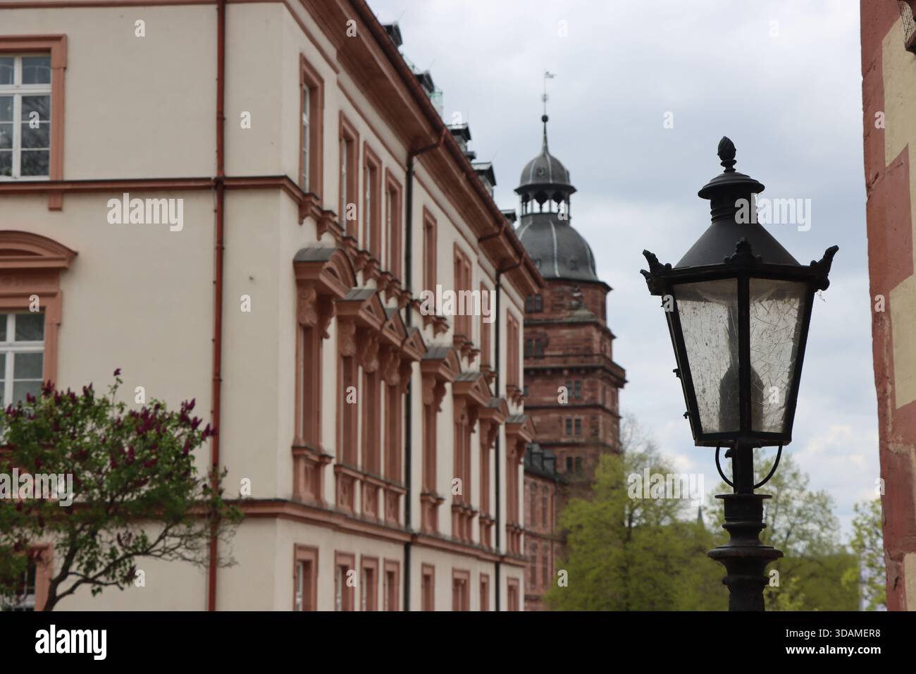 Johannisburg Castle in Aschaffenburg with historic tower Stock Photo ...